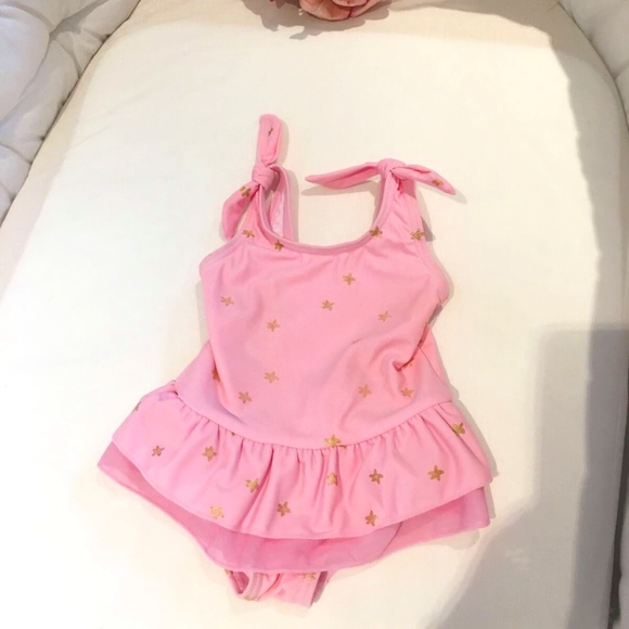 Snapper Rock | Swim | Snapper Rock Baby Girl Swimsuit Pink With Gold ...